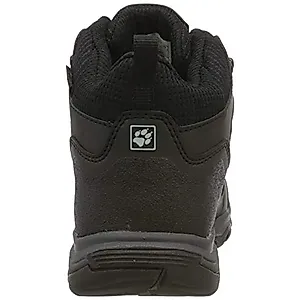 Jack Wolfskin MTN Attack 3 Texapore Mid K Hiking Boot, Black/Burly Yellow Xt, 11 US Unisex Big Kid