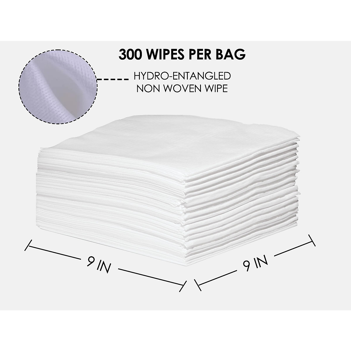 Microcare Solutions Lint Free Cleanroom Clean Room Wipes (Wipers) 9 x 9" (Pack of 300) For Laboratory, Electronics, Pharmaceutical, Printing and Semiconductor Industries (300)
