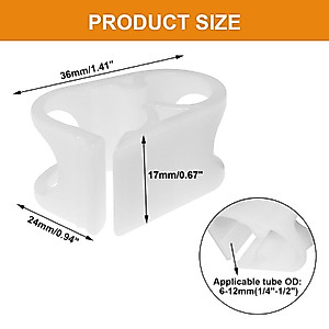 Uenhoy 5 Pcs Plastic Tubing Clamps, Hose Shut Off Clamps for 1/4" - 1/2" Tube O.D., Water Flow Control Hose Clip Laboratory Pinch Valve
