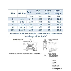 Ekouaer Pajamas Women's Cami Pajama Set Sleeveless Sleepwear Racerback PJ Sets Soft Tank Top Set with Shorts Lounge Set Light Grey Medium