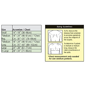 Sammons Preston 79336 Rolyan Original Hemi Comfortable Shoulder Sling with Elastic Straps for Left Arm, Medium, Long