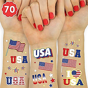 xo, Fetti Fourth of July Decorations Tattoos - 70 styles | Red White and Blue Party Supplies, 4th of July, USA Flag, Memorial Day
