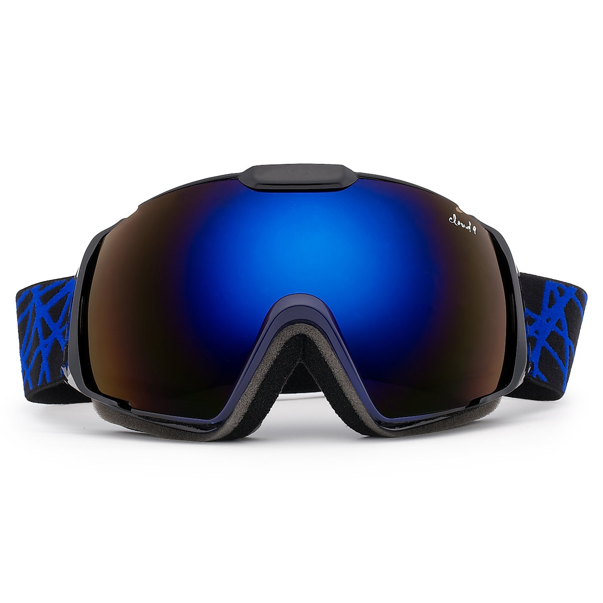 Cloud 9 - Snow Goggles Wildcat Adult Anti-Fog Wide Angle Framless UV400 Snowboarding Ski in Navy