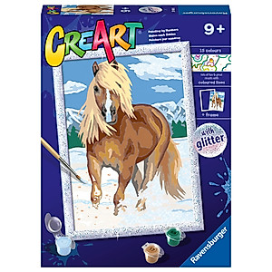 Ravensburger CreArt The Royal Horse Paint by Numbers Kit - Ideal for Kids & Beginners | Complete Set | DIY Home Art Project | Great Gift for Ages 9 and Up
