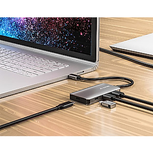 Juiced Systems QuadHUB Power - USB-C Generation 2 10Gbps 100 Watt Power Delivery Hub - 2X USB-C 10Gbps Ports - 2X USB-A 10 Gbps Ports