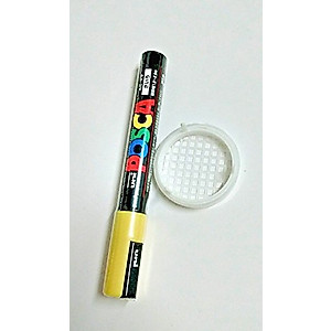 Posca YELLOW color queen bee marking pen PC5M & push in cage