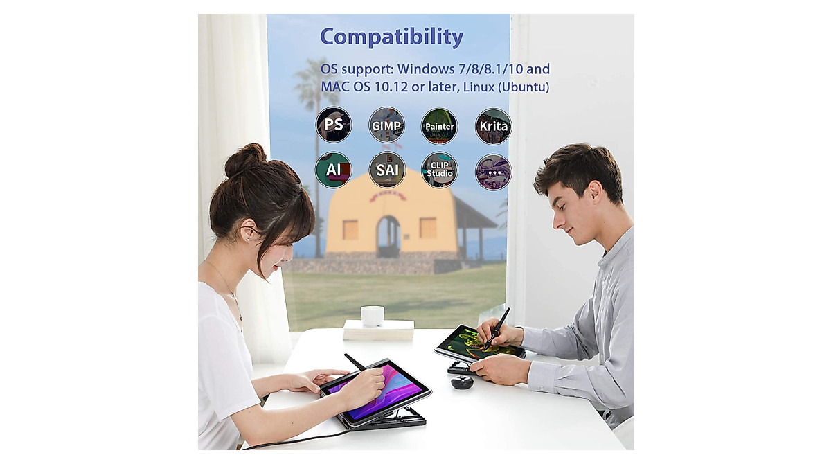 HUION KAMVAS Pro 12 Graphics Tablet with Screen | Free Stylus & Stand