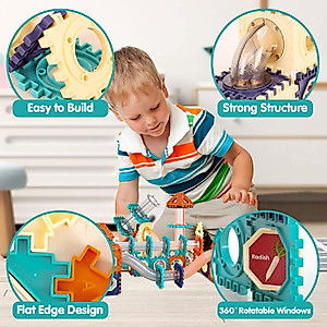 Moonsteps STEM Building Blocks Set for Kid, 156pcs Snap Tiles Building Toys for Kids Ages 4-8, Early Educational Building Kit for Girls & Boys, Christmas Birthday Gift for Toddler/Boy/Girl