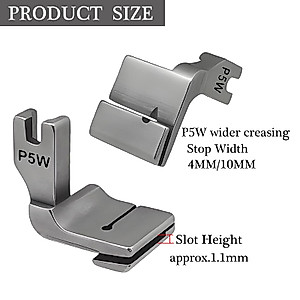 Fbshicung 3PCS Gathering Pleated/Shirring Presser Foot #P5 P50 P5W for Industrial Sewing Machine JUKI Brother