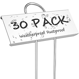 STARTOSTAR 30-Pack Metal Plant Labels, 10.6" Garden Markers Reusable Nursery Tags for Vegetables Herb Flower Seed Greenhouse