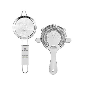 Double Strainer + Cocktail Hawthorne Strainer(Bundle)