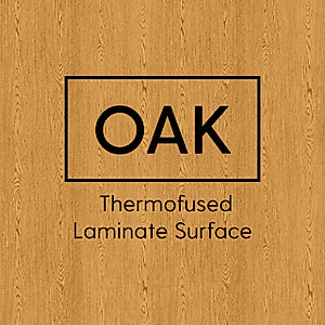 Factory Direct Partners FDP Rectangle Activity School and Kids Classroom Table (24 x 48 inch), Toddler Legs, Adjustable Height 15-24 inches - Oak Top and Black Edge