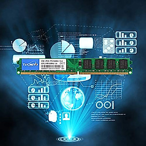 TECMIYO DDR2 Ram 8GB Kit (4X2GB) Desktop Ram DDR2 800 PC2-6400U Dimm PC2 2GB CL6 1.8V 240 Pin Non-ECC Unbuffered Desktop Memory Ram Modules