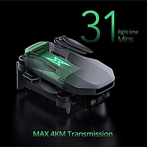 Potensic ATOM SE Combo GPS Drone Quadcopter with 4K ShakeVanish Camera Less Than 249g, 62 Mins Flight Time, 4km FPV Transmission, Max. Speed 16m/s, Auto Return