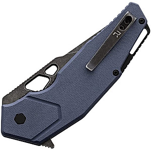 REVO Berserk REV2 - Gray, 3.875" Engineered Stainless Steel with G10 Scale Handle, Flipper Tab Open Ball Bearing Pivot System, Heavy Duty Blade with EDC Grind, Reversible Pocket Clip Tactical Knife