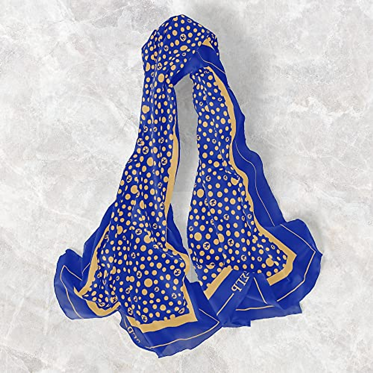 Bad Bananas BBGreek Sigma Gamma Rho Official Vendor - Crepe Shawl Scarf - Dots on Dots - SGRho - Sorority Paraphernalia