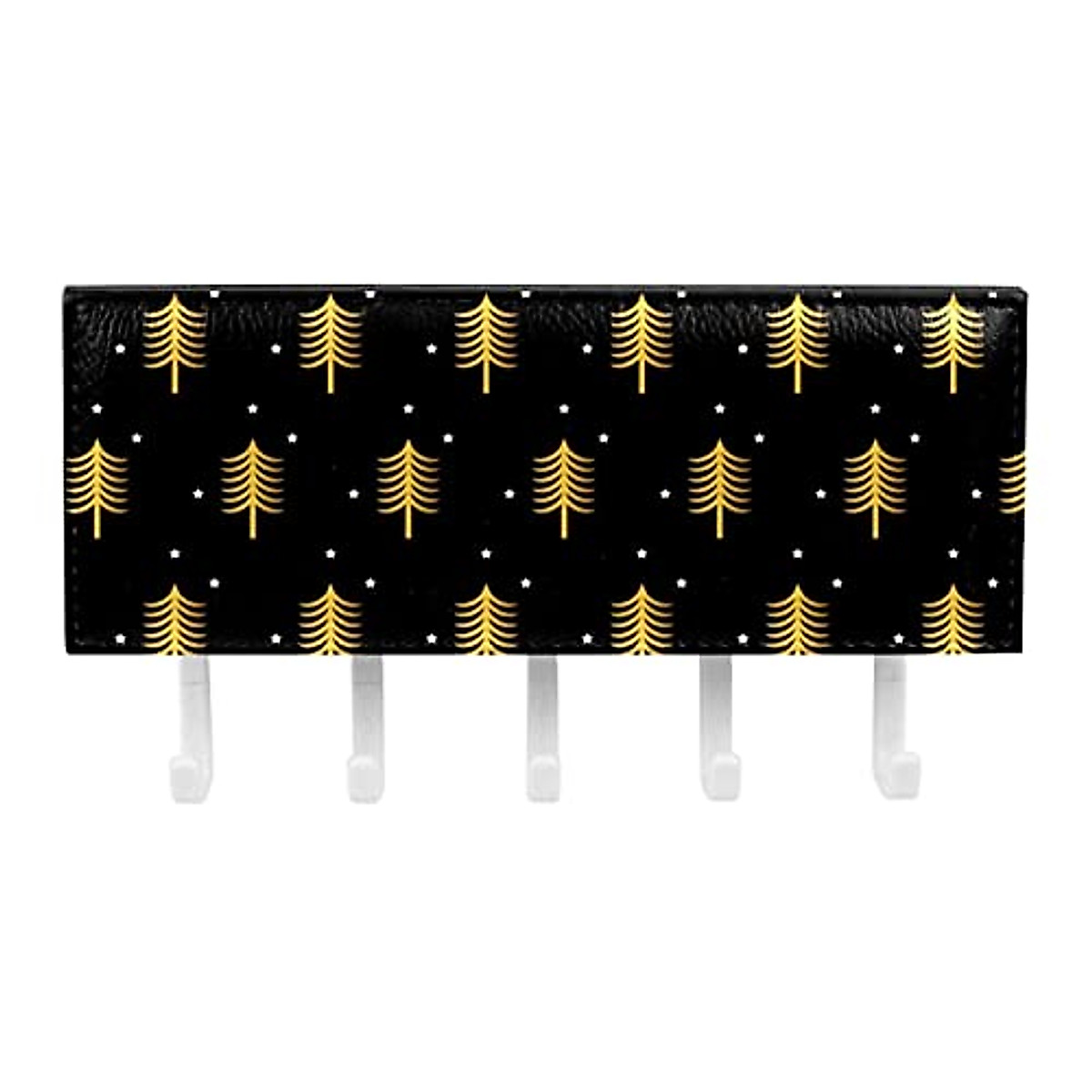 Coat Hat Hanger Hooks, Golden Christmas Tree Pattern Wall Hooks, Towel Scarves Rack Wall Mounted for Kitchen Bathroom Bedroom Door