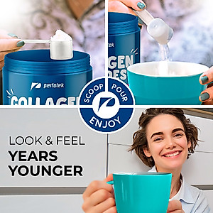 Collagen Powder for Women Men Types I & III Unflavored Easy to Mix Hydrolyzed Protein Peptides (1Lb) Non-GMO Grass-Fed Gluten-Free Kosher Pareve Healthy Hair Skin Joints and Nails