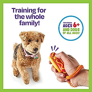 Brightkins Smarty Pooch Hot Dog Training Clicker - Dog Training Clicker, Perfect for Dog Training and Obedience Games, Clicker for Dog Training