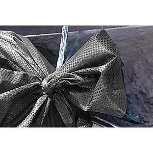 FAMI Empty Black Sandbags with Ties 16" x 25" - Woven Polypropylene Sand Bags, Sandbags for Flooding, Sand Bags Flood Protection(10 Bags)