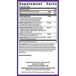 New Chapter Zinc Supplement, Fermented Zinc Complex, ONE Daily for Immune Support + Skin Health + Non-GMO Ingredients, Easy to Swallow & Digest, 60 Count (2 Month Supply)