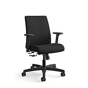 The HON Company HONIT105CU10 Ignition Task Chair, Upholstered Back, Black (Centurion)