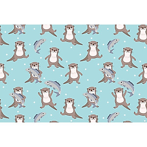 RIMENCH Backpack Friendly Rucksack Cool Laptop Backpack Big Capacity Book Bags Anti-Theft Cute Otter Fish Pattern Daypack