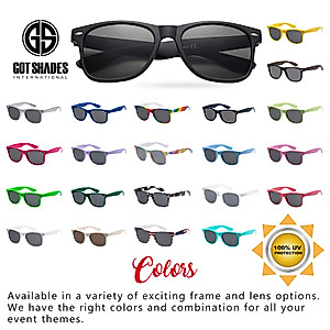 Got Shades Wholesale Bulk Unisex 80's Retro 100% UV Sunglasses for Adults - 10 Pack - w/Flex Hinges