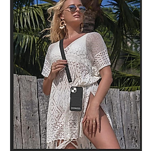 E-Tree Compatible with iPhone 14 Case for iPhone 13 Case Black, [with Crossbody Lanyard and Stand] [Shockproof] Protective Phone Cover for iPhone 13/14, Strap Around Neck