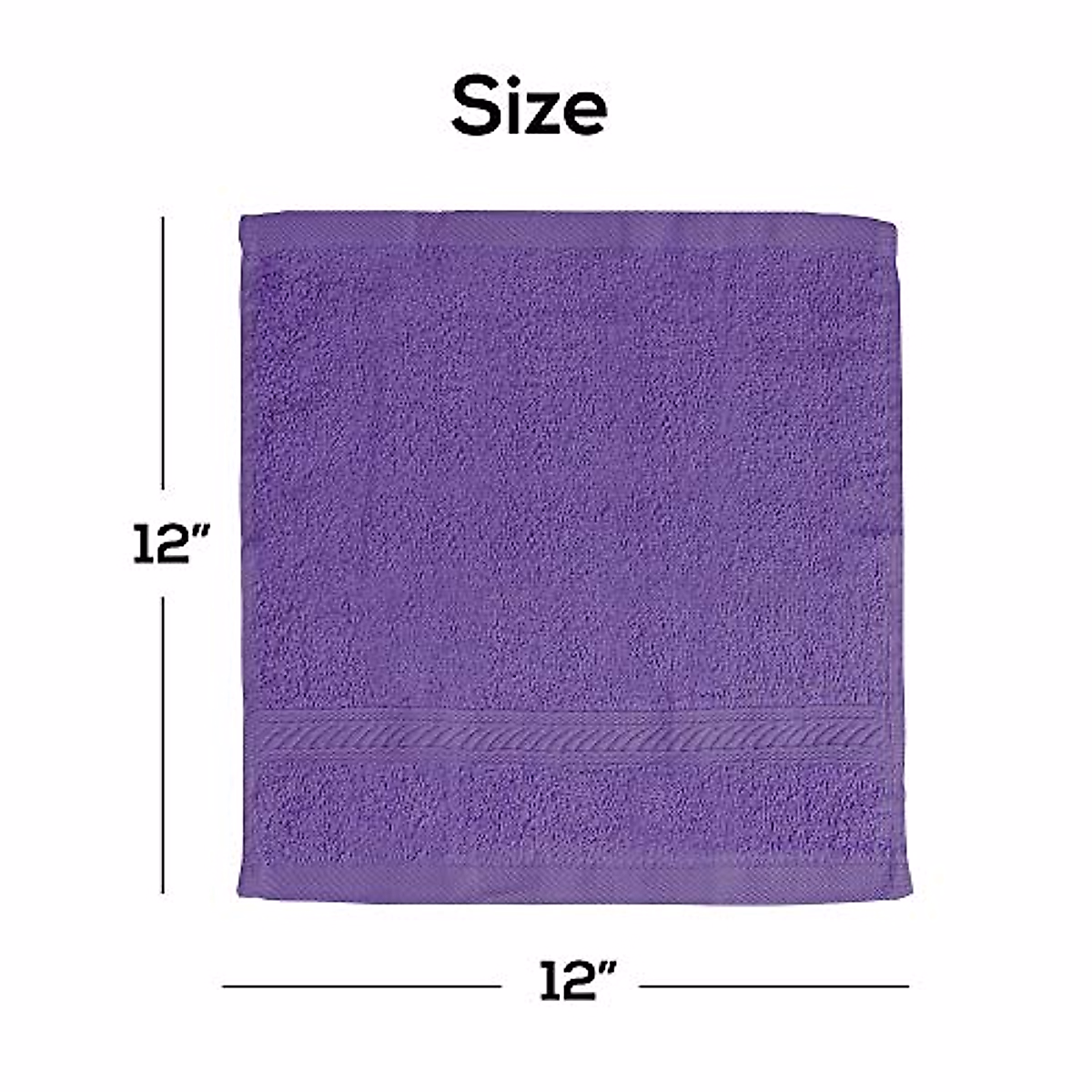 Cotton Face Washcloths Set 100% Cotton Ultra Soft Wash Cloth Towel Set for Bathroom and Home Highly Durable High Absorbency Convenient and Stylish Wash Cloths - Bright Multi-Color 12''x12'' Pack of 12