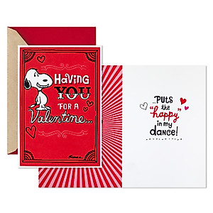 Hallmark Pack of 3 Peanuts Valentines Day Cards (Snoopy and Charlie Brown)