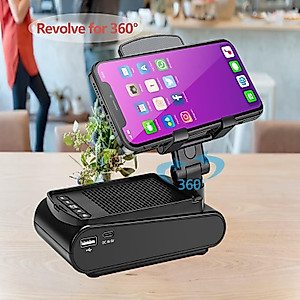 Gifts for Men,Cell Phone Stand with Wireless Bluetooth Speaker HD Surround Sound for Home and Outdoors with Bluetooth Speaker for Desk Compatible with iPhone/ipad/Samsung Galaxy