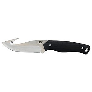 Schrade Delta Class Exertion Gut Hook Fixed Blade 8.5in with 4in AUS-10 Steel Blade and Non-Slip Grip for Hunting