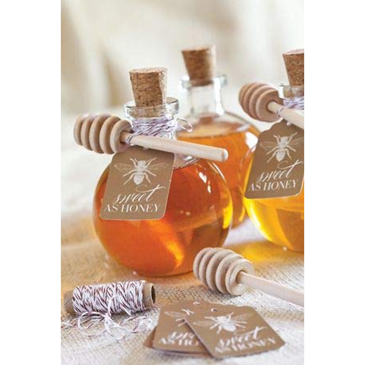 Nakpunar 6 pcs Spherical Glass Bottles with Cork Bottle Stopper (6, 8.5 oz Clear)