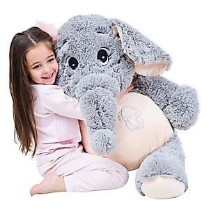IKASA Giant Elephant Stuffed Animal Plush Toys Soft Gifts (Gray, 39 inches)