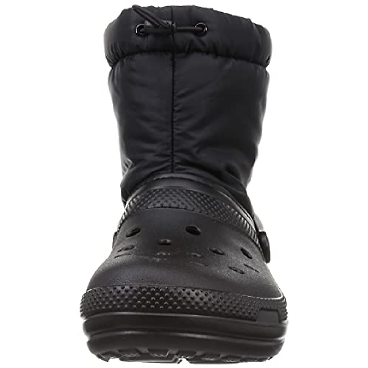 Crocs Unisex Classic Lined Neo Puff Fuzzy Winter Boots Snow Black, Numeric_7 US Women