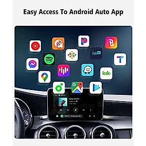 Wireless Android Auto Car Adapter CarlinKit A2A Dongle for Cars only Support Original Wired Android Auto, Instant Connection- Easy Setup- 5 GHz WiFi- GPS Navigation Fast Transmission…