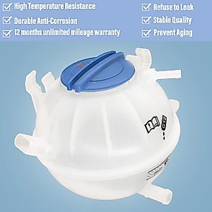 Radiator Coolant Overflow Reservoir Expansion Recovery Tank for VW Jetta Golf Volkswagen Passat Beetle Audi A3 Replaces# 1k0121407a