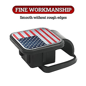 Zlirfy Trailer Hitch Cover,Car Accessories,Trailer Hook Dust-Proof Plug,Universal Flag Tow Hitch Covers Tube Cover Cap,Square Mouth Protection Cover Traction Cover,Fit for Most Cars and Trailers (Red)