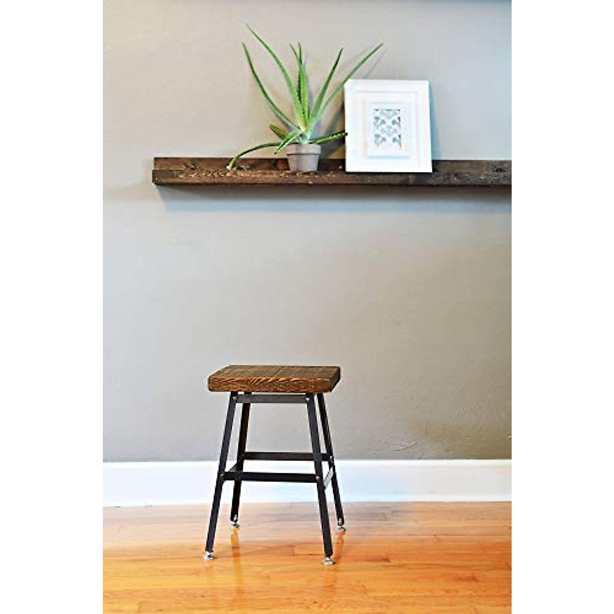 Barstool, Counter stool, Backless Stooll, Commercial Barstool, Reclaimed wood Industrial Steel, Made in the USA, Free Shipping