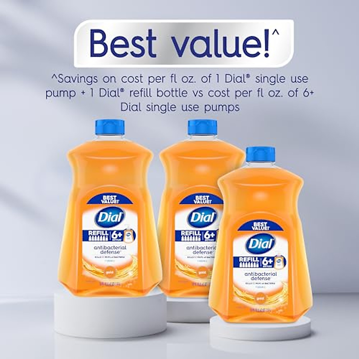 Dial Antibacterial Liquid Hand Soap Refill, Gold, 52 fl oz Pack of 3