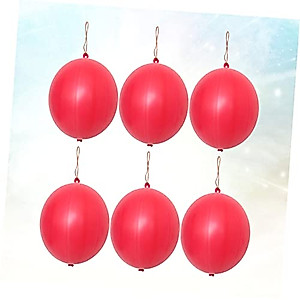 TOGEVAL 10pcs Round Balloons Mylar Punch Balloon Ballooning Toy Film Punch Balloons Party Punch Balloons Punch Balls Child Red Emulsion Boxing Ball Latex Balloons Punch Ballons for Party