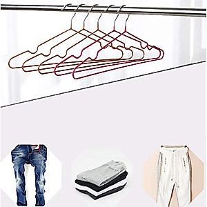 Clothes Hangers Color Stainless Steel Rubber Hangers for Clothes Poles Non-Slip Drying Racks Drying Racks Outdoor Drying Racks 10pcs Hanger Space Saver (Color : B)