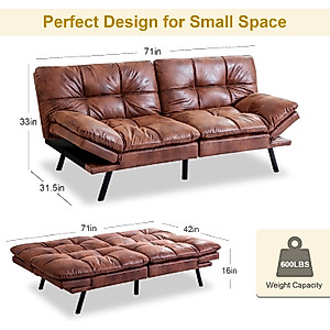MUUEGM WXJ-sofabed-Brown-88 Sofabed, Dark Brown