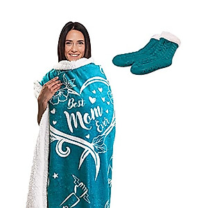 Gifts for Mom Softest Throw Blanket (65" x 50") and Sherpa Socks Gift Set, Birthday Gifts for Mom, Mom Gifts, Moms Birthday Gift Ideas, Mom Birthday Gifts, Gifts for Mom from Daughter, Mother Gifts.