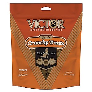 Victor Super Premium Dog Food – Classic Crunchy Dog Treats with Turkey Meal – Gluten-Free Treats for Small, Medium and Large Breed Dogs, 28oz