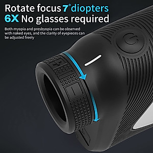 Golf Rangefinder 800Yds Laser Range Finder 6X Flagpole Lock Pin Vibration Slope Compensation Golfing Distance Finder Continuous Scan Speed Measure Rechargeable Yardage Rangefinders