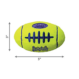KONG - AirDog® Squeaker Football - Squeaky Bounce and Fetch Toy, Tennis Ball Material - For Medium Dogs