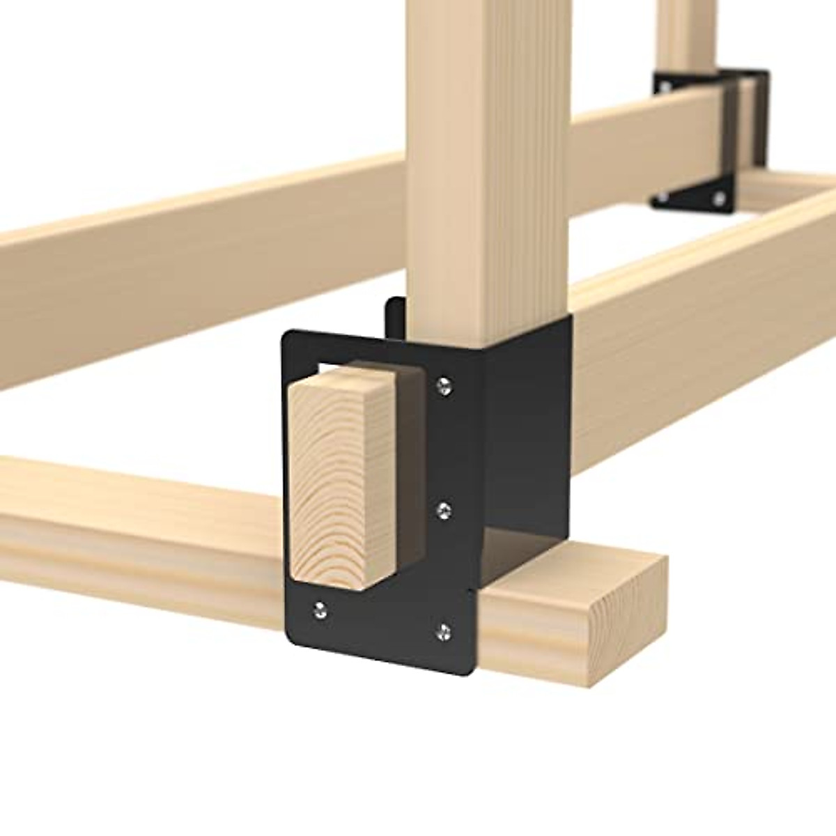 c2M Width & Depth Adjustable Elevated Outdoor Firewood Log Storage Rack Bracket Kit | Heavy Duty & Quick Assembly | Made in the USA + Hardware Included