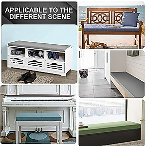 Detiblue Custom Bench Cushion Outdoor Cushions for Patio Furniture Indoor Bay Window Seat Porch Swing Bench Cushions Non-Slip Bench Pads 70D High Elastic Sponge